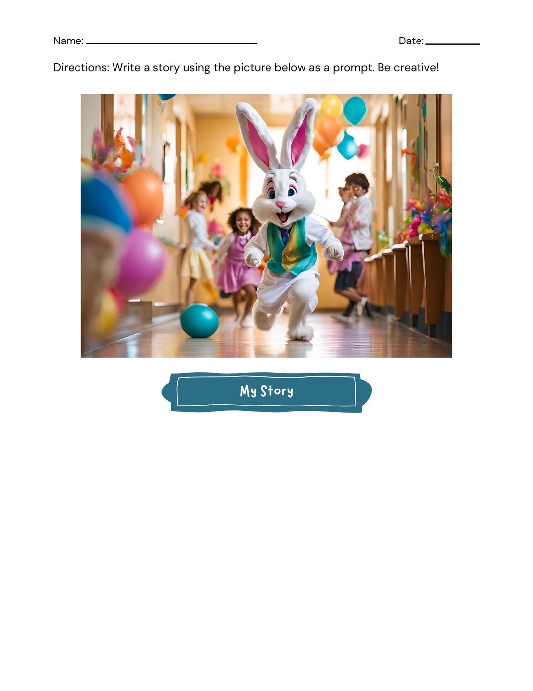 Writing Prompt I Easter Bunny I School I Creative Writing I Elementary ...