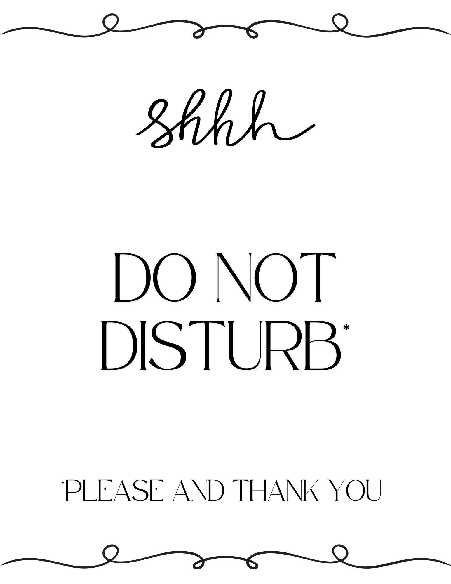 Printable Do Not Disturb Sign I Quiet Please I Printable PDF I Digital ...