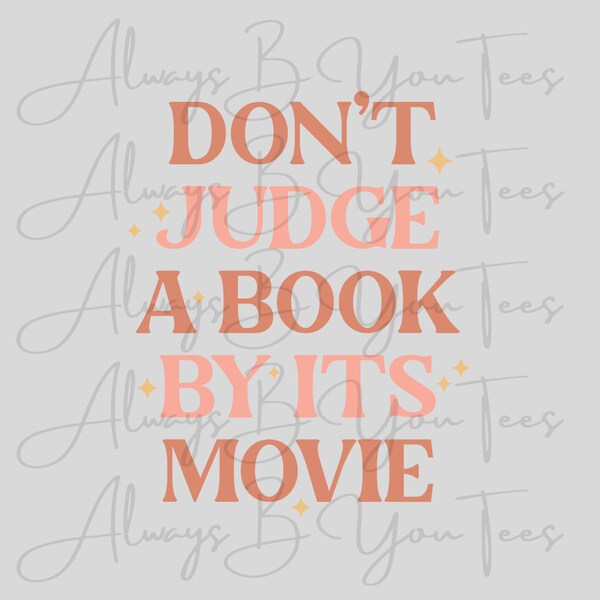 Dont Judge a Book by Its Movie - Etsy