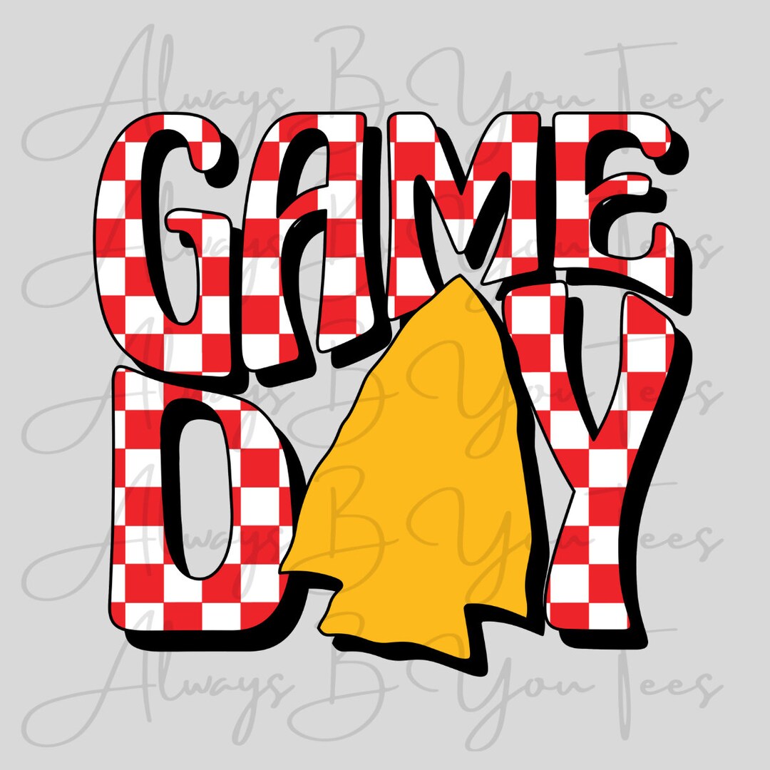 Checkered Game Day Arrowhead DTF Transfer - Etsy