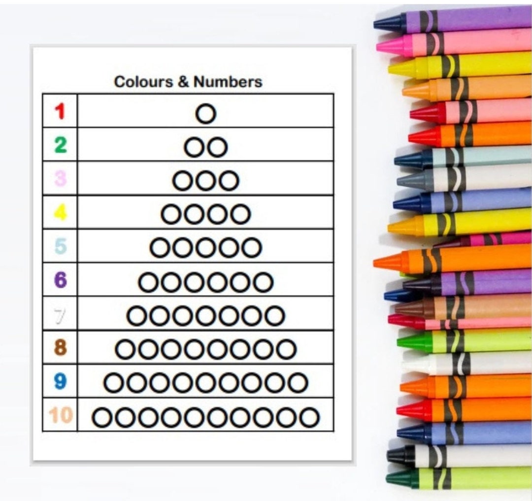Printable Montessori Color Bead Stair Colors and Numbers - Digital ...