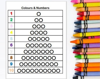 Printable Montessori Color Bead Stair Colors and Numbers - Digital ...