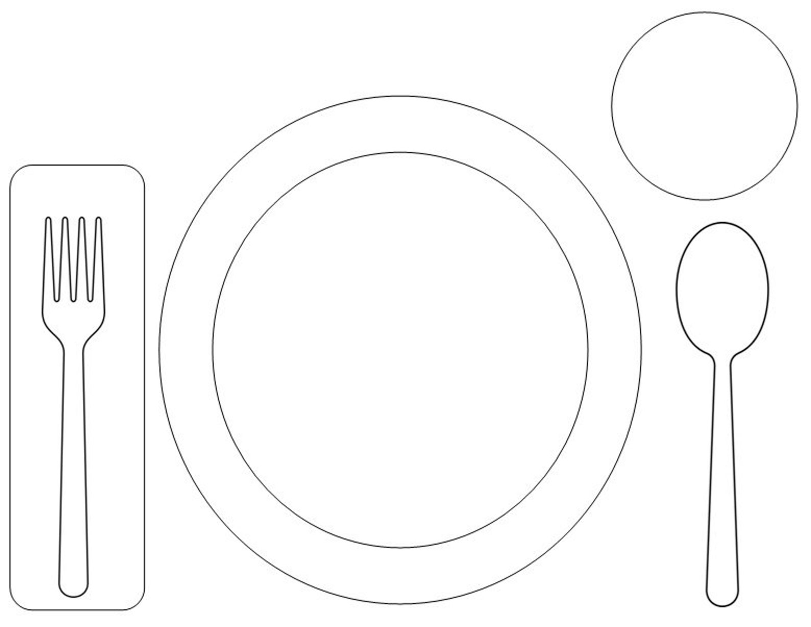 Printable Placemat Montessori Simple Design Fork and Spoon - Digital ...