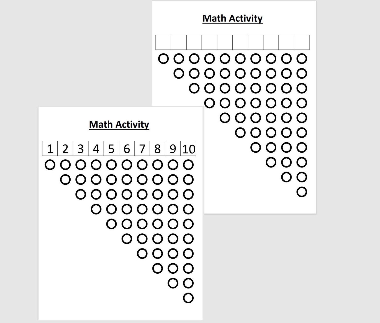 2 Pages of Printable Montessori Math Numbers Activity- Digital Download ...