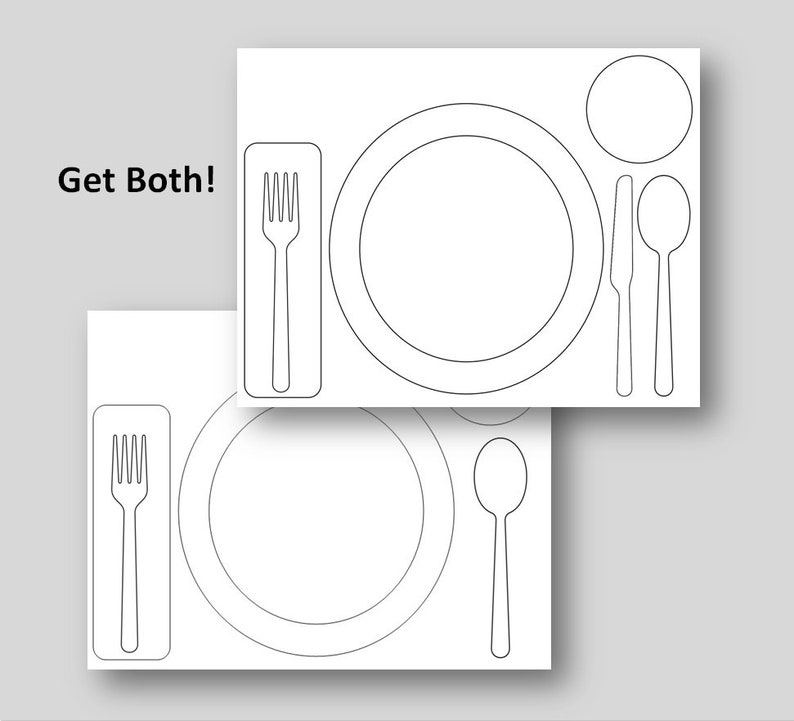 2 Pages Printable Montessori Placemat Simple Design - 2 Versions With ...