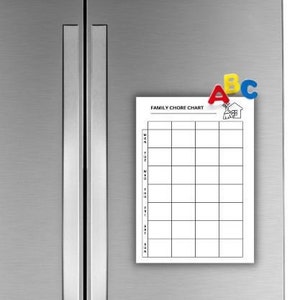 Family Chore Chart Printable and Fillable - Digital Download - Etsy