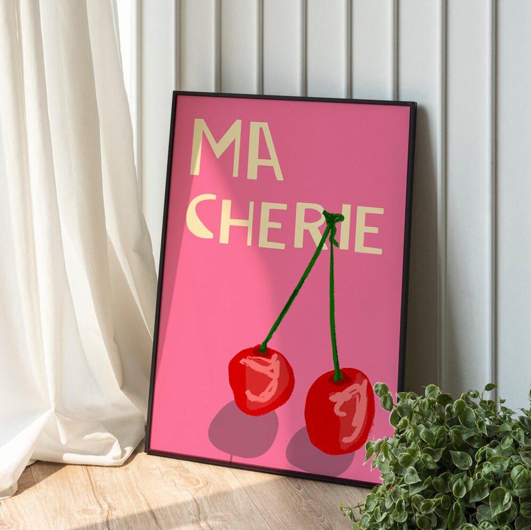 Ma Cherie Wall Art (digital Download) - Cute French Love Poster ...
