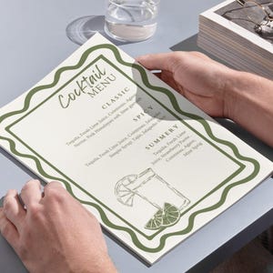 Margarita Cocktail Menu - Customizable Spicy Margs Menu, Bachelorette ...