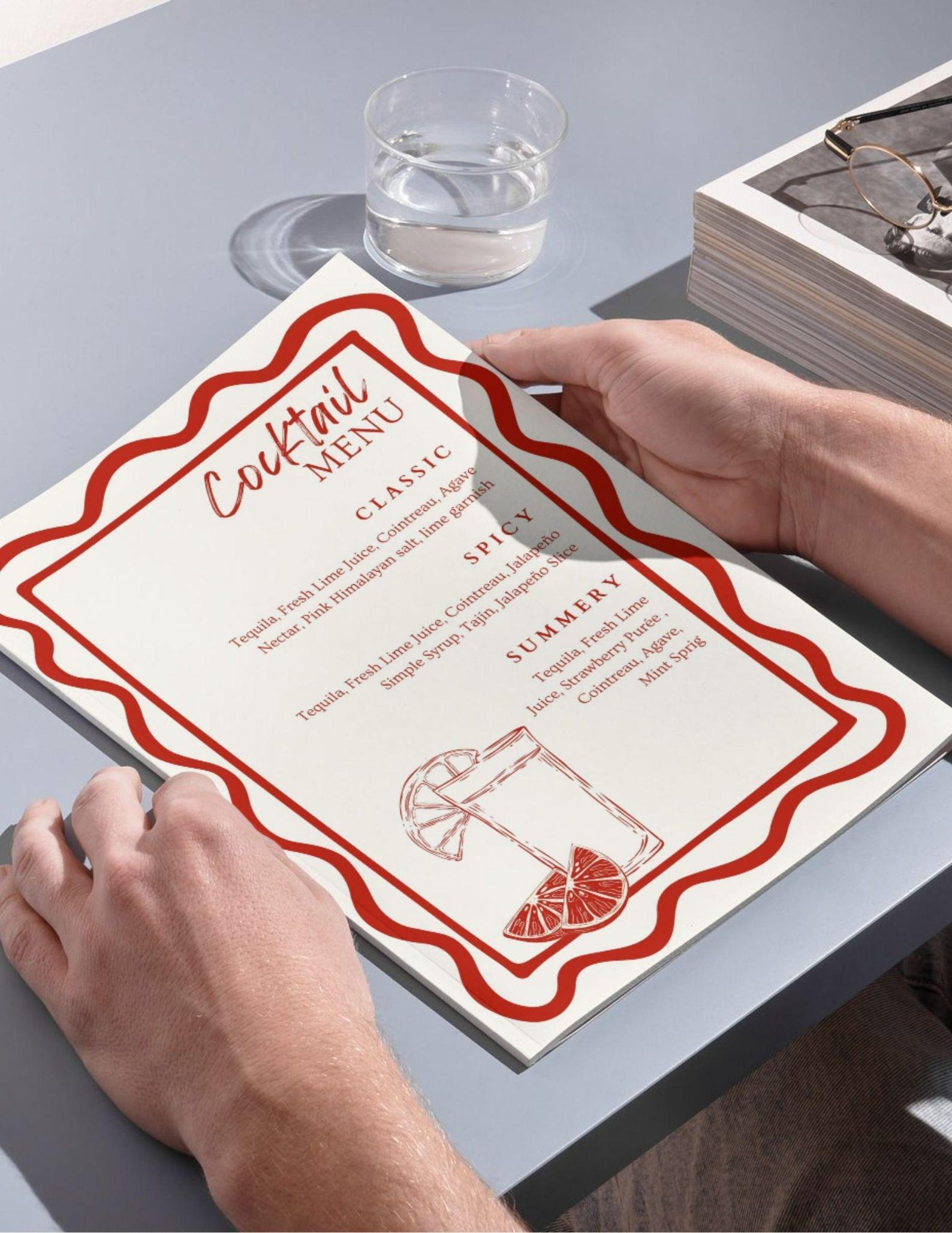 Margarita Cocktail Menu - Customizable Spicy Margs Menu, Bachelorette ...