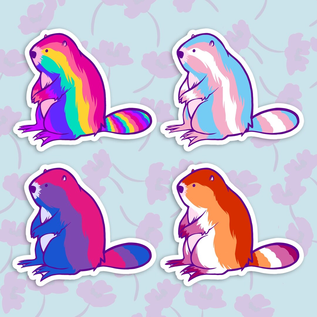 Beaver Stickers - Rainbow, Queer, Gay, Trans, Bisexual, Lesbian ...