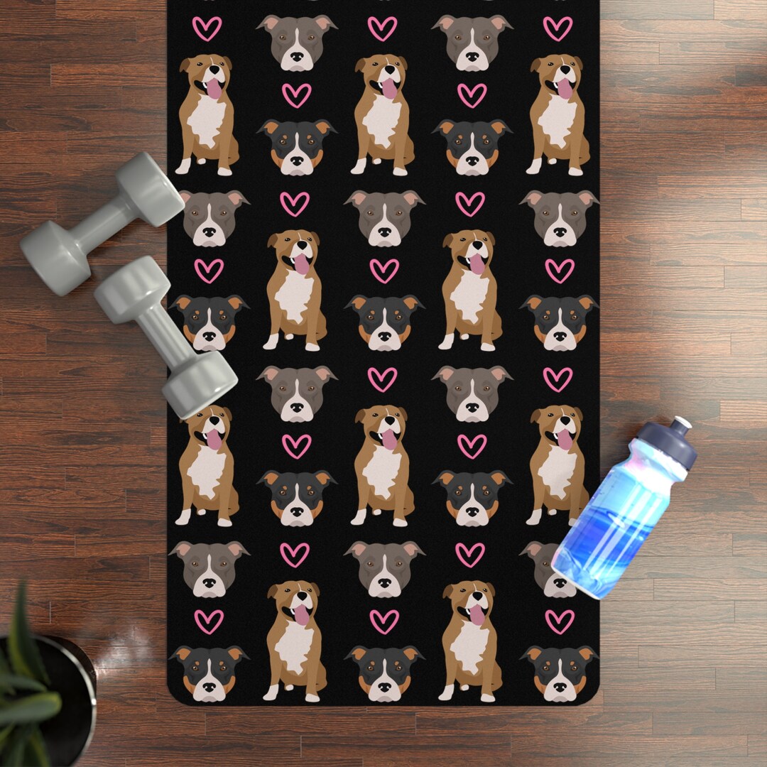 American Bully Yoga Mat, Pitbull Yoga Mat, Pitbull Mom Gift, Pitbull ...