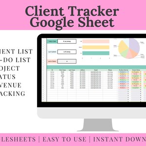 Google Sheets Project Management Dashboard Client & Task Tracker ...
