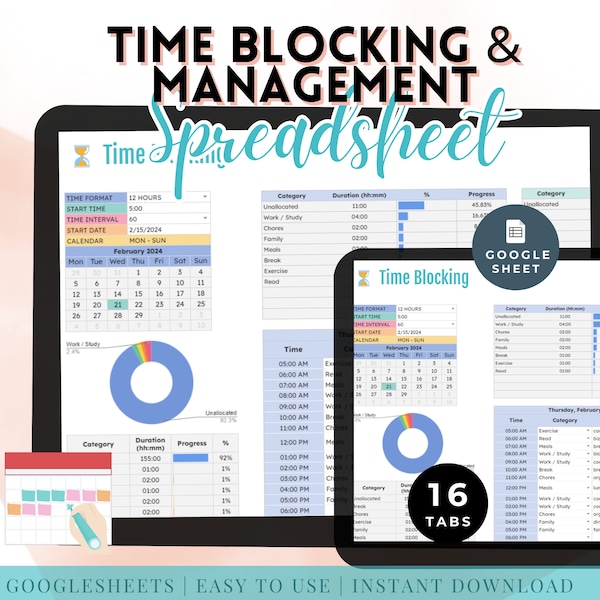 Time Boxing Excel Template - Etsy