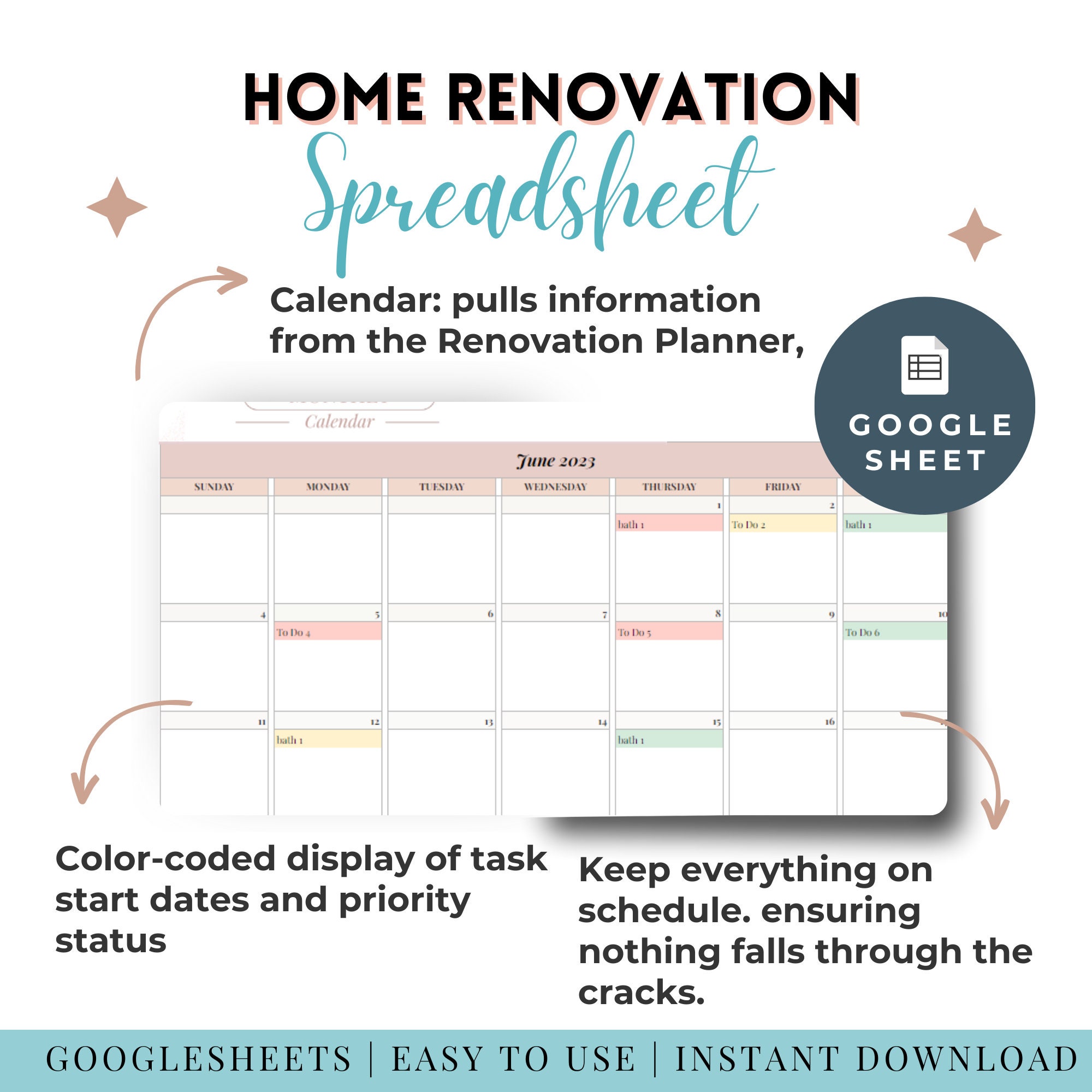 Home Renovation Budget Template Spreadsheet Template Home Improvement ...
