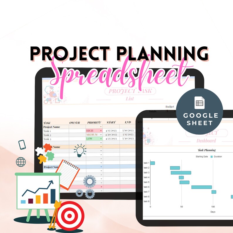 Google Sheets Project Plan Template Tracker Project Managementto Do ...