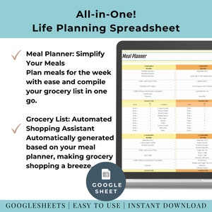 All-in-one Ultimate Life Planner Life Reset Planner Google Sheets ...