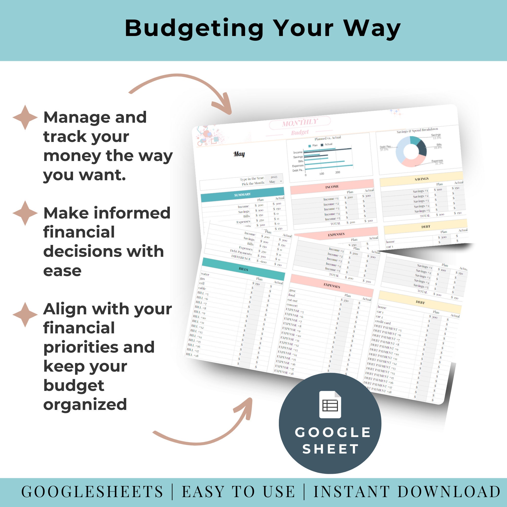 Couples Monthly Budget Template Google Sheets Breakdown Spreadsheet ...