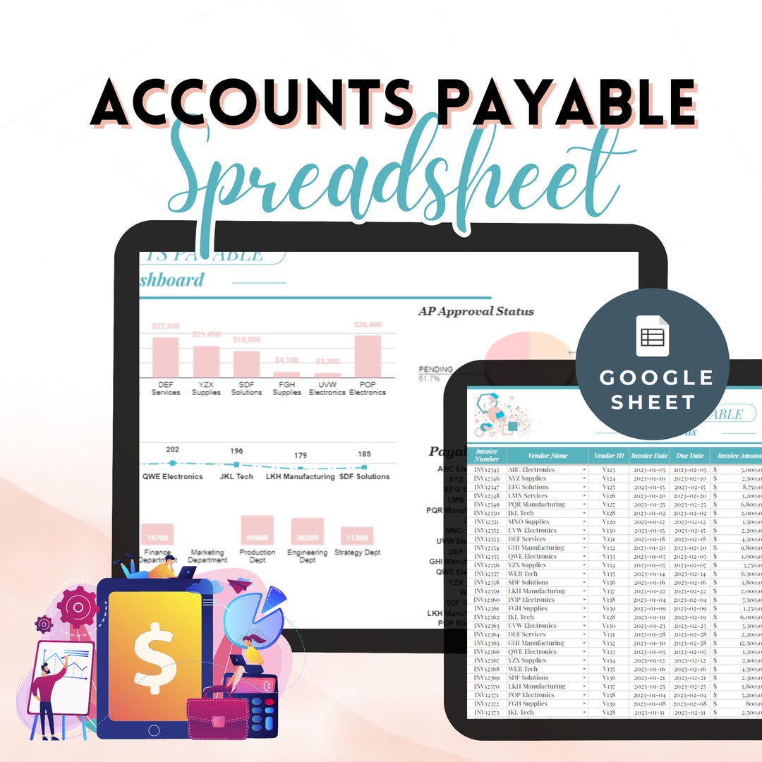 Accounts Payable Sheet Template AP Google Sheets Accounting Template A ...