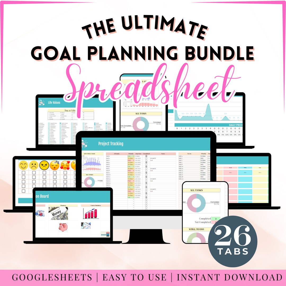 Planning to Prosper Digital Planner Career Goal Worksheet Business Goal ...