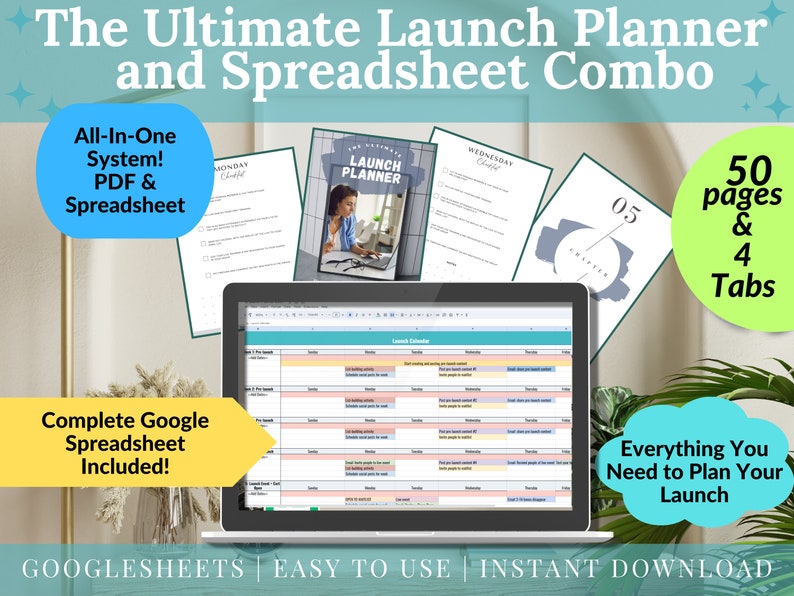 Launch Planner Guide Spreadsheet Combo Course Launch Sell Ultimate ...