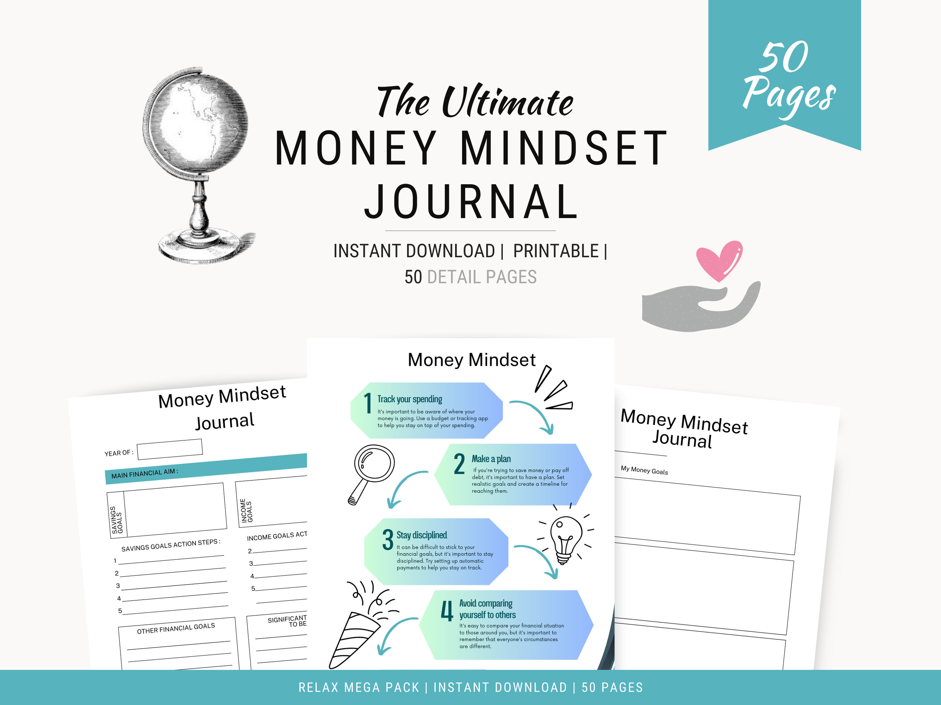 The Money Mindset Journal Printable Financial Abundance Budget ...