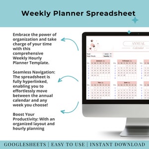 Daily Schedule Template Google Sheets 24 Hour Weekly Planner Printable ...