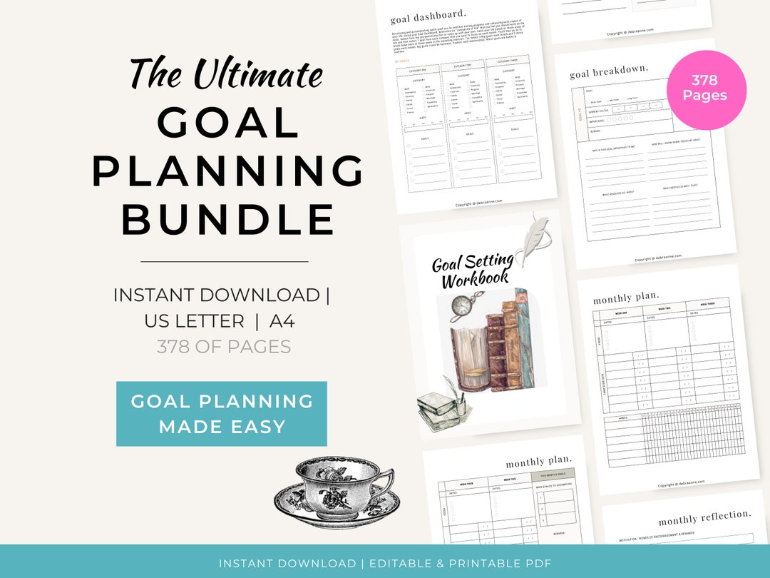 Ultimate Goal Planning Bundle Goal Setting Tracking Printable Monthly ...