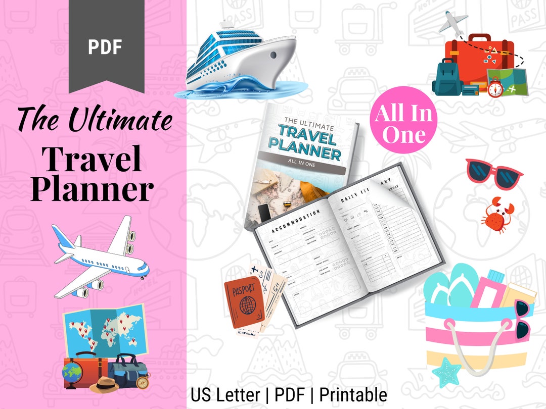 The Ultimate Travel Planner Template PDF Printable Vacation Planner ...
