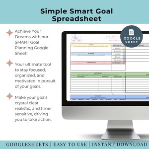 Goal Planning Google Sheet for Productivity and Time Management Goal ...