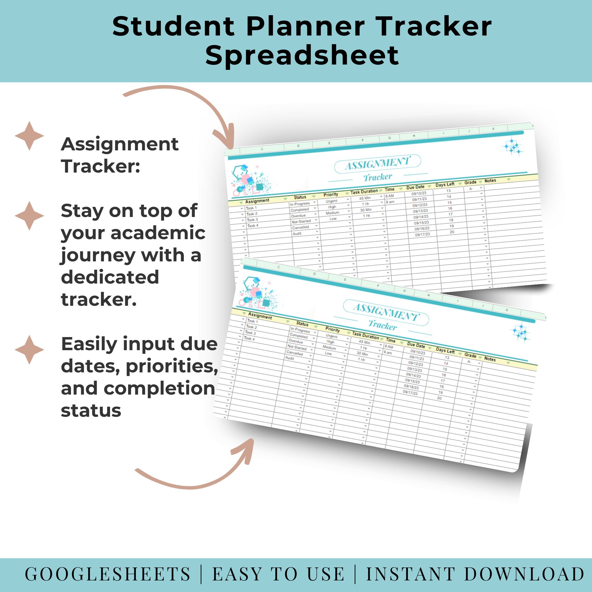 Student Planner Tracker Assignments for Students Students Academic ...