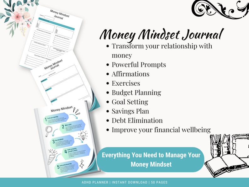 The Money Mindset Journal Printable Financial Abundance Budget ...