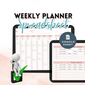 Daily Schedule Template Google Sheets 24 Hour Weekly Planner Printable ...