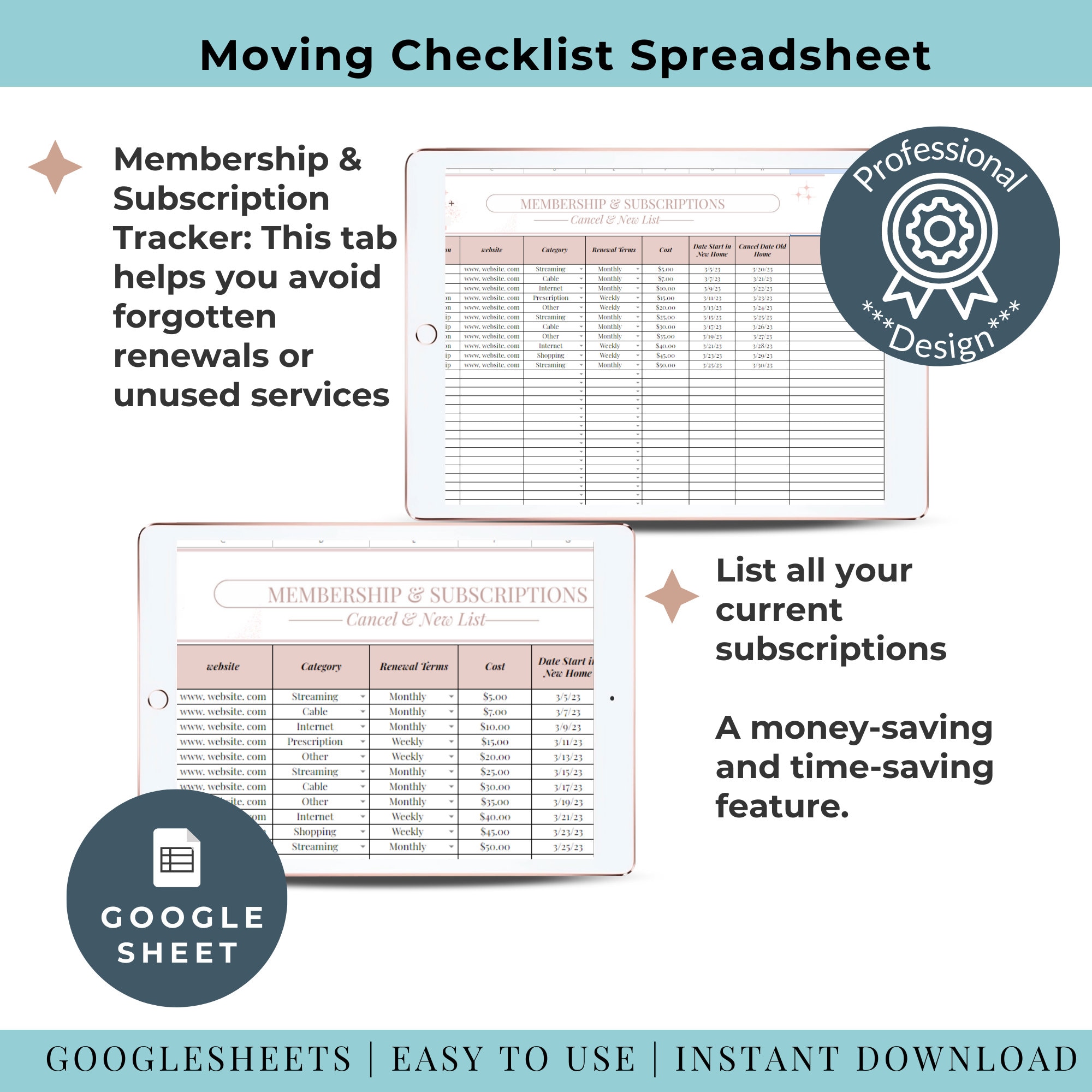 Planning A Move Checklist Planning for A Move Checklist Printable ...