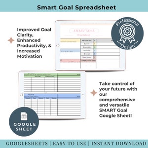 SMART Goal Planner: 12 Week Google Sheets Tracker (digital Download) - Etsy