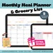 Meal Plan Spreadsheet Template Google Sheets Monthly Meal Planner ...