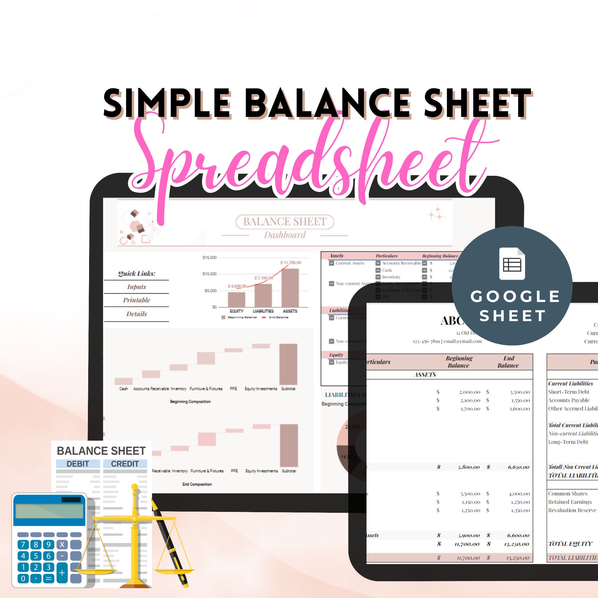 Balance Sheet Statement Template Monthly Balance Sheet Template Google ...
