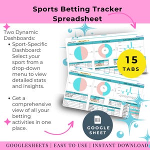 Sports Betting Spreadsheet Google Sheets Dashboard Template Simple Log ...