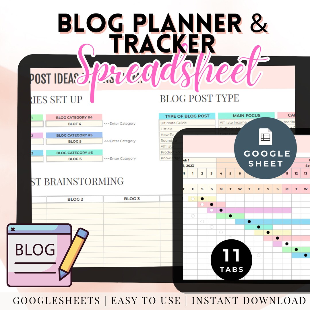 Blog Post Planner Template Blog Strategy Template Easy Blog - Etsy