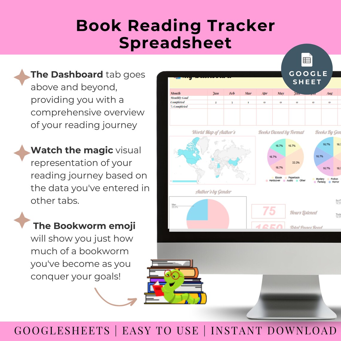 Reading Tracker Spreadsheet Template Book Tracker Google Great Book ...