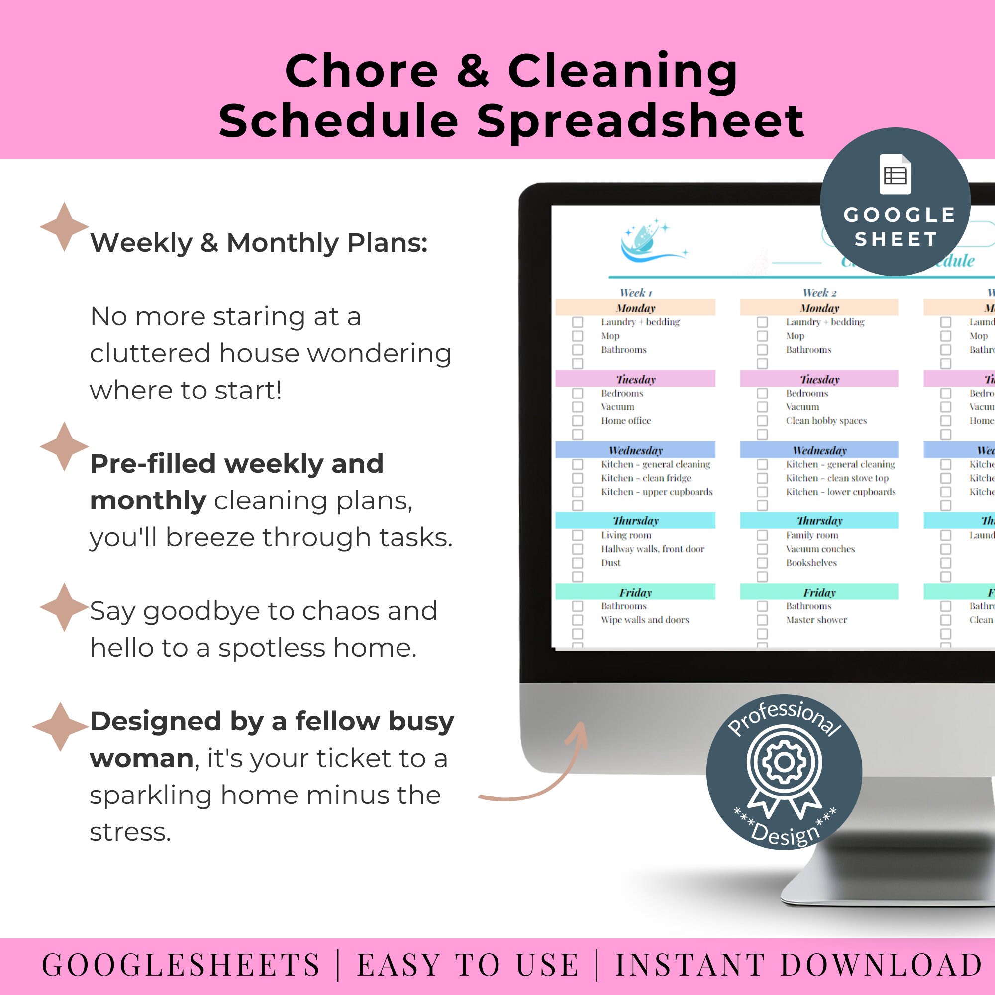 Chore Chart Multiple Kids Fall Downloadable Customizable Editable ...