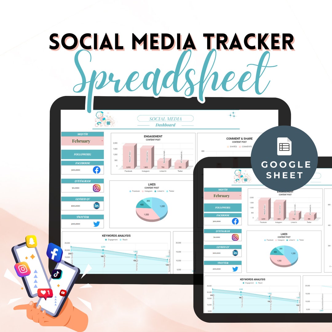 Social Media Tracker Google Sheet Social Media Analytics Tracker ...