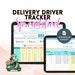 Gig Worker Mileage Tracker Spreadsheet: Delivery Income & Expense Log ...