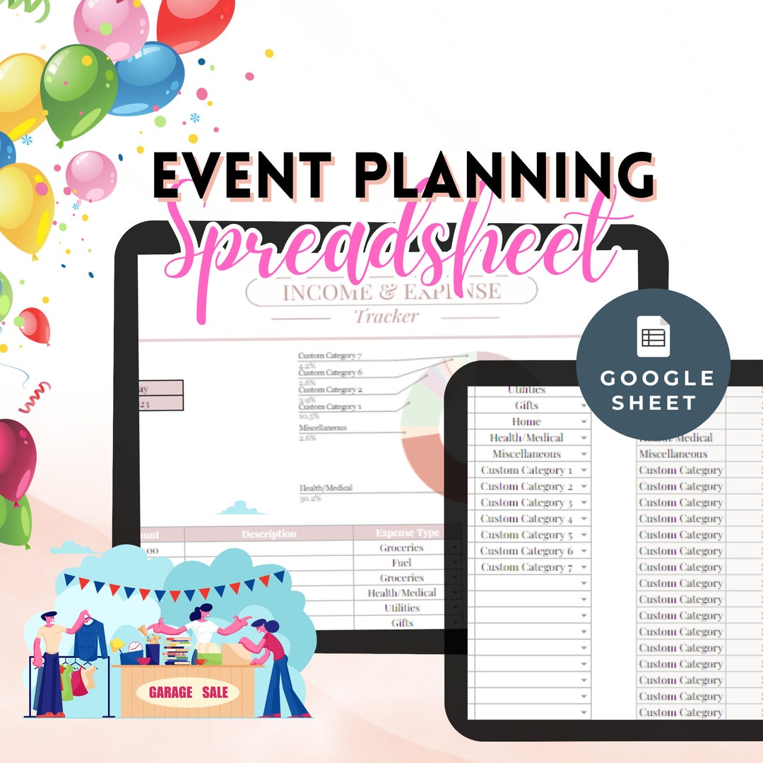 Event Budget Planner: Google Sheets Template (digital Download) - Etsy