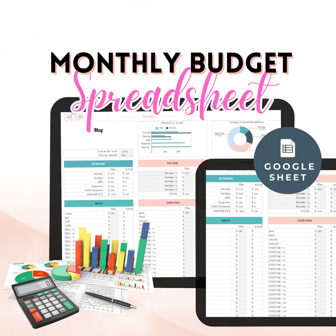 Monthly Business Budget Template Google Sheets Monthly Budget Planner ...