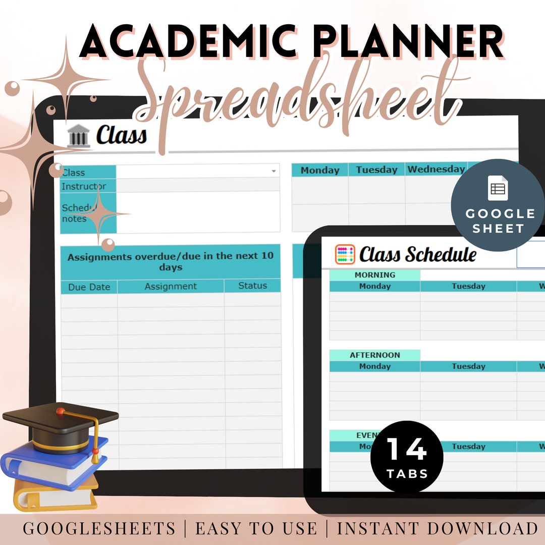 Academic Planner & Tracker Bundle Student Study Assignment Exam ...