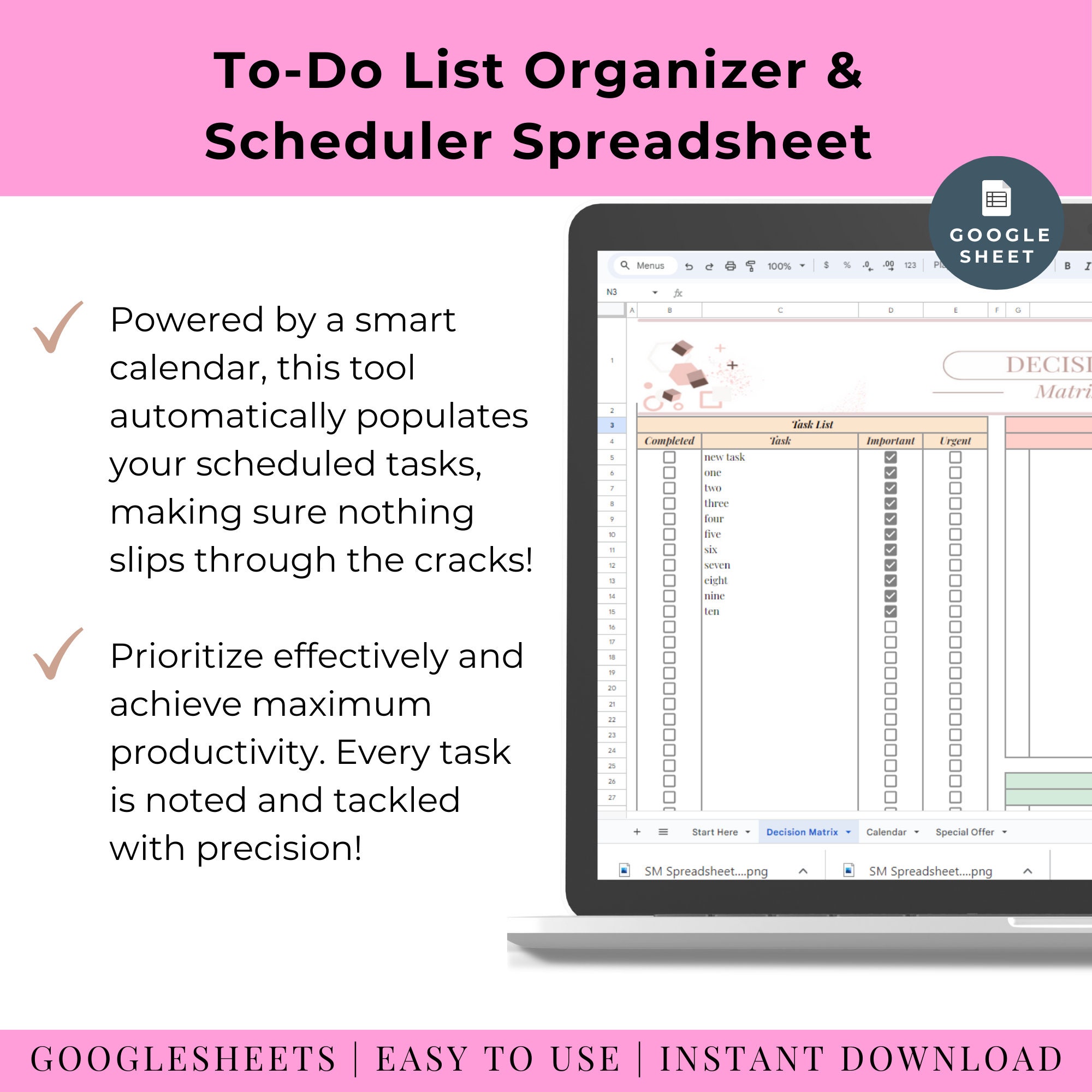 Master to Do List Printable to Do List Template for Google Docs Project ...