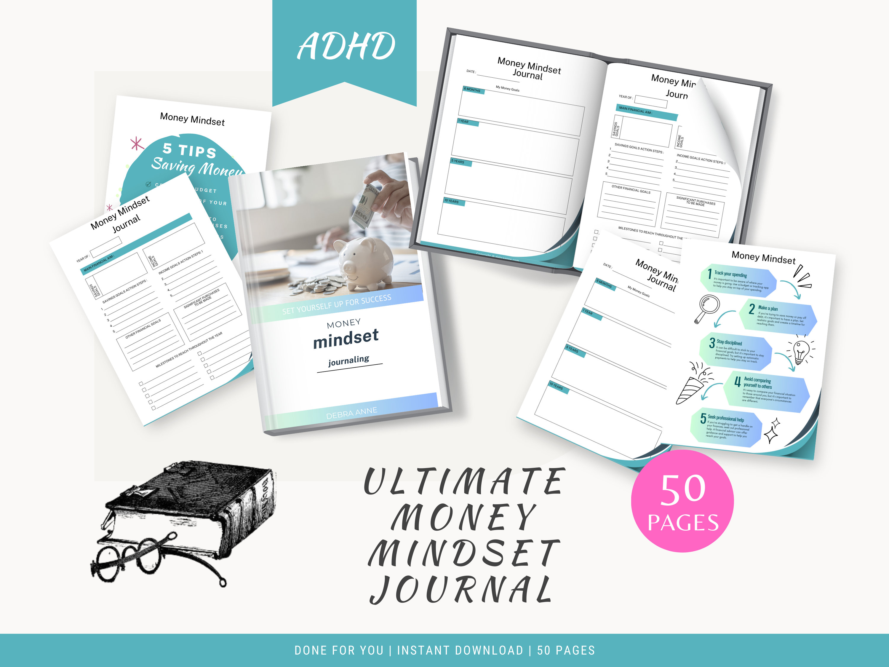 The Money Mindset Journal Printable Financial Abundance Budget ...