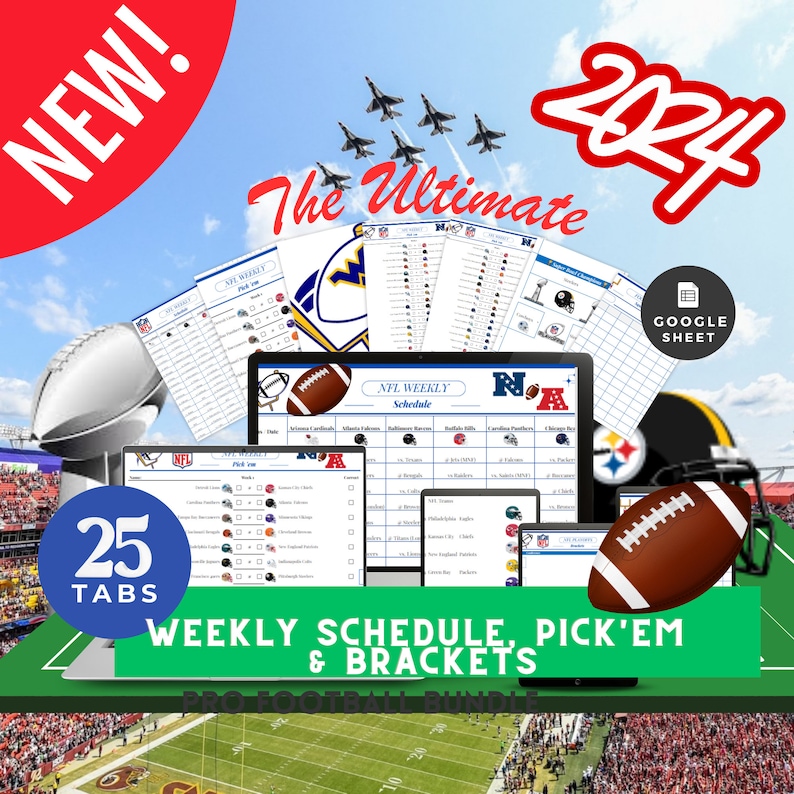 Game Day Football Squares Spreadsheet Pick Em NFL Grid Template Game ...