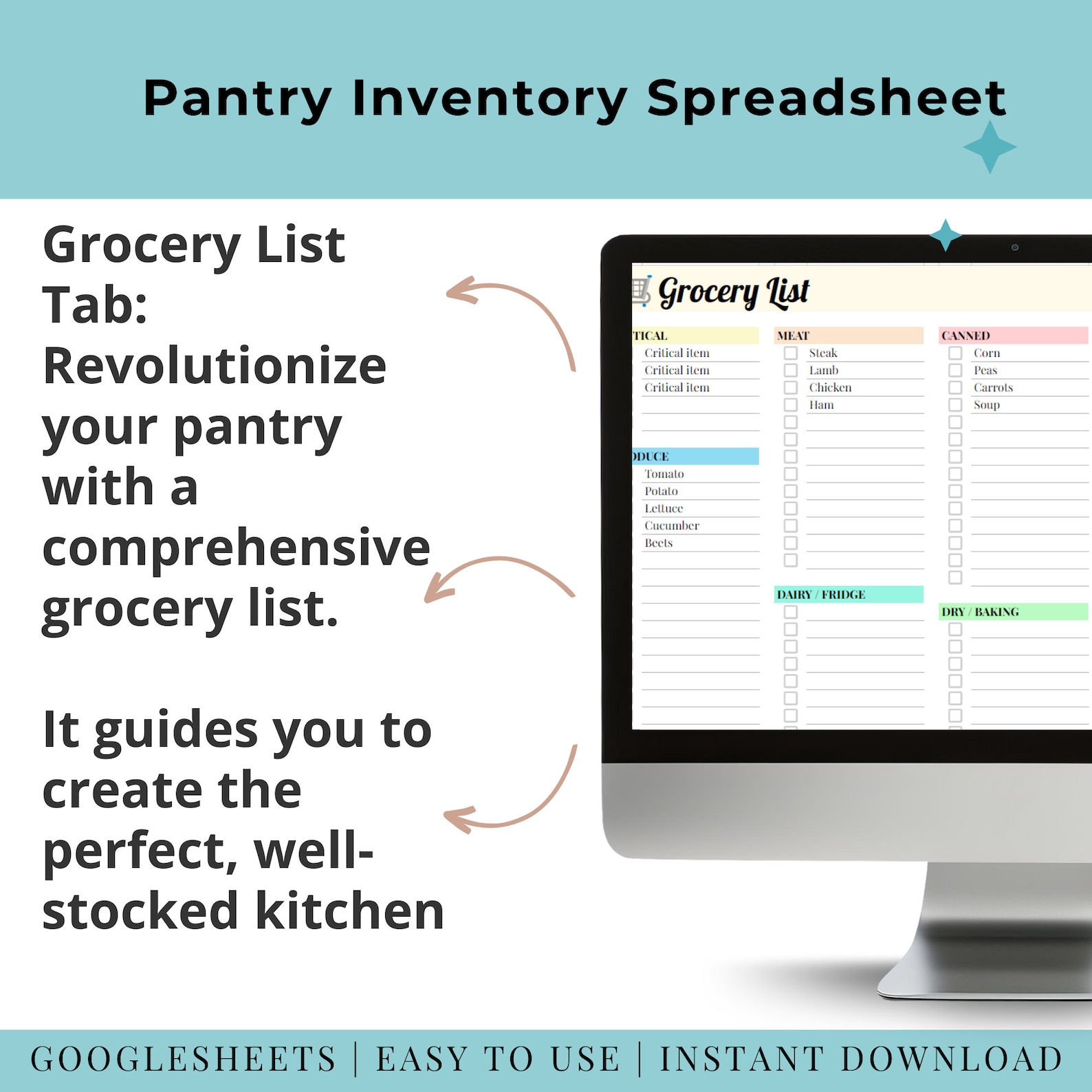 Pantry Inventory Tracker: Google Sheets Template (digital Download) - Etsy