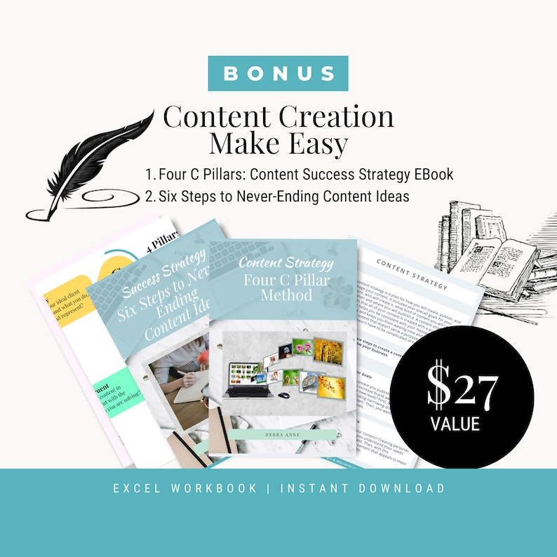 Social Media Content Planning Template Google Sheets Excel Workbook ...